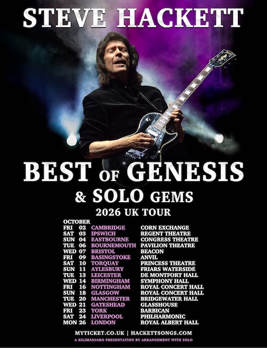 STEVE HACKETT ANNOUNCES 2026 TOUR - Maximum Volume Music